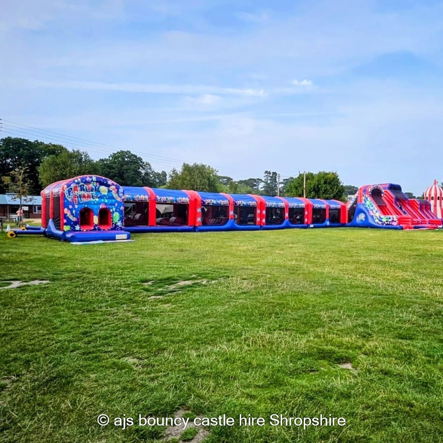 180ft Inflatable Assault Course Hire | High-Capacity Event Inflatable