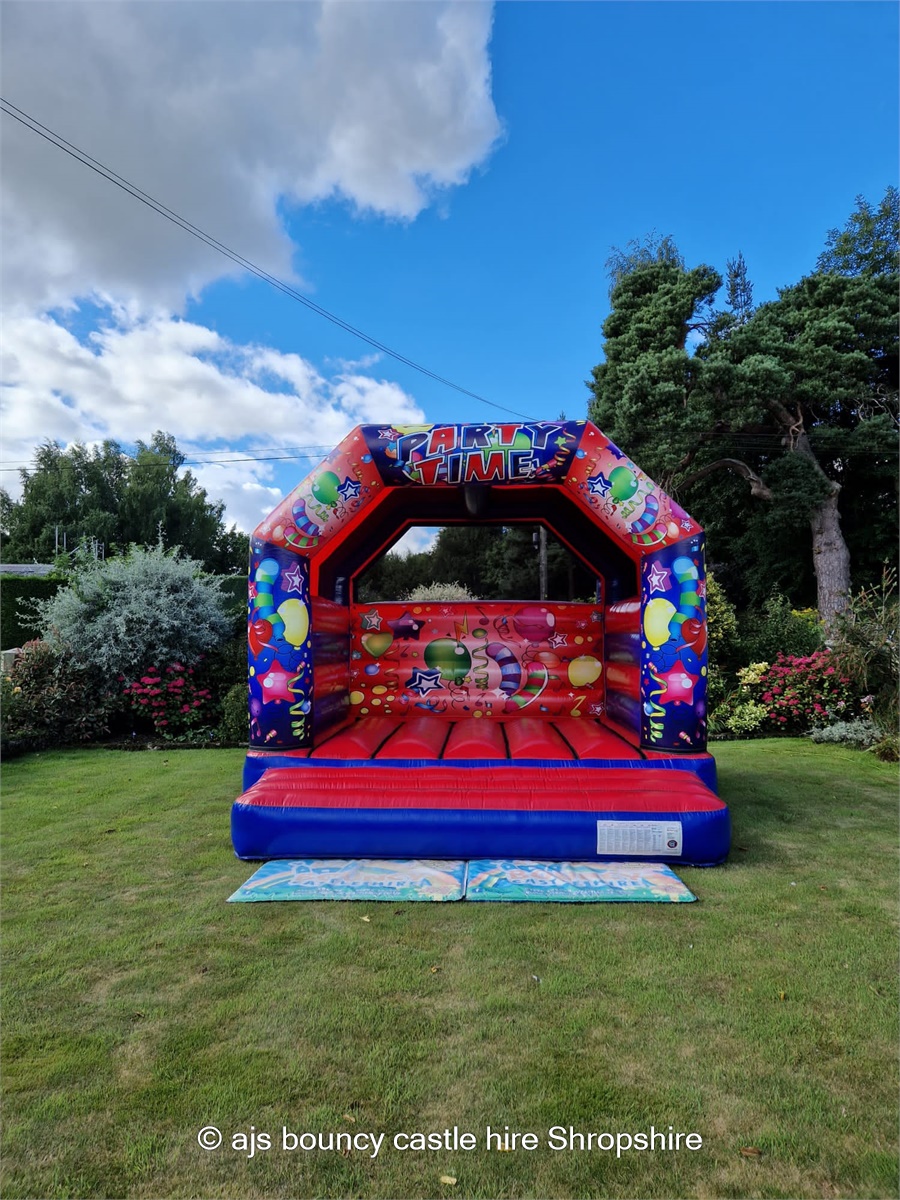 Adult Red Party Bouncy Castle Hire Shropshire Telford Shrewsbury