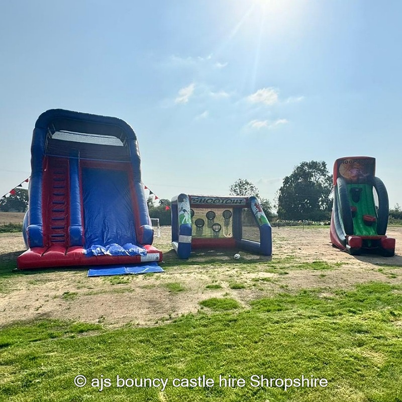 Mega Slide + Two Inflatable Games Package | AJS Bouncy Castle Hire
